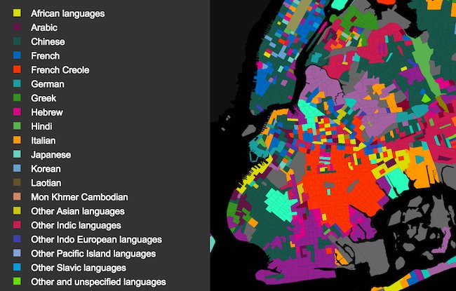 This Map Shows Just How Many Different Languages New Yorkers Speak at Home