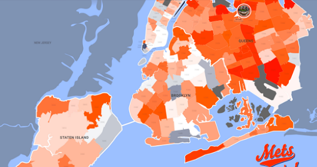 Check Out This Map That Shows NYC Actually Belongs to the... Mets ...